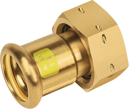 Bonfix Pressfittingen roodkoper GAS 2-delige koppeling 3/4 x 22 - binnendraad x press... | bol