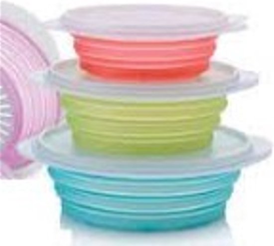 Tupperware Mini-Max Set, 950ml/zalmroze, 1,5l/lime en 2l/turquoise | bol