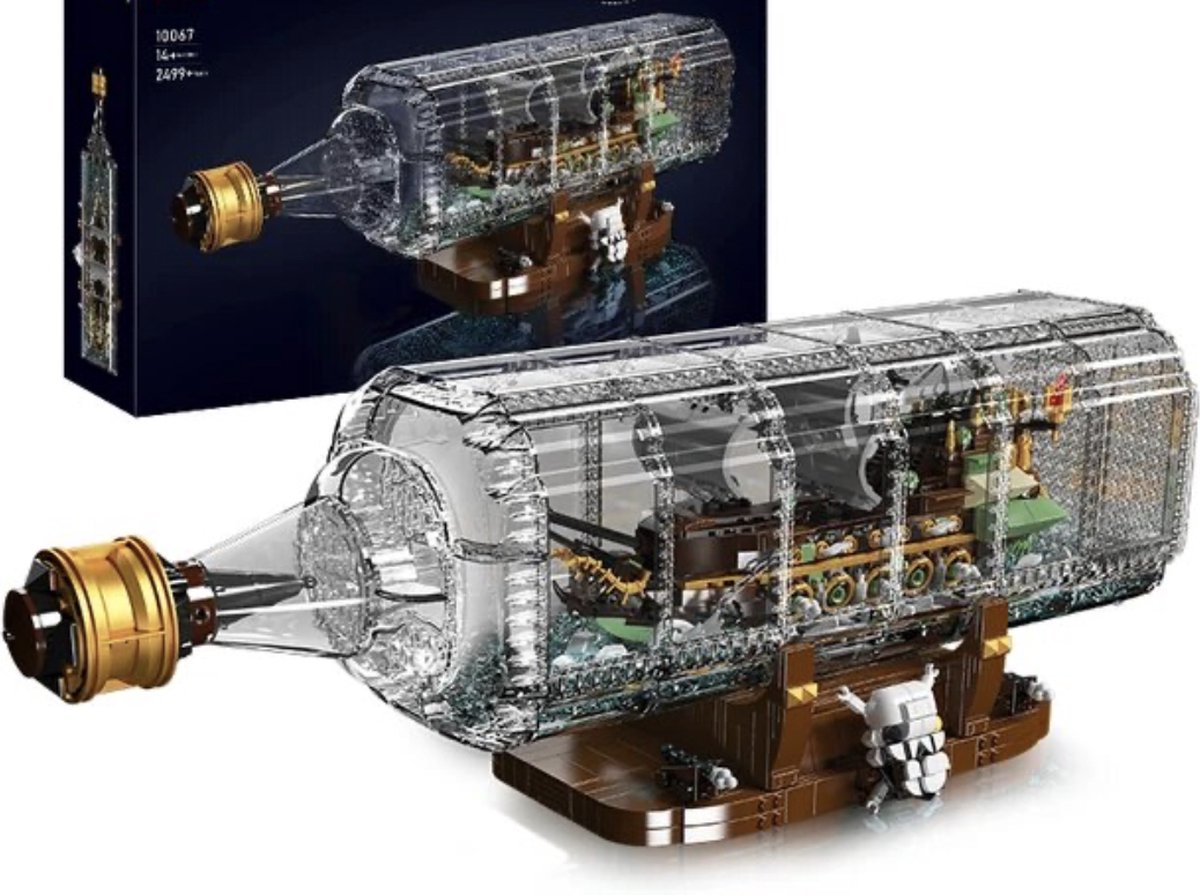 The Flying Dutchman in een fles LEGO® Technic Compatible Bouwpakket ...