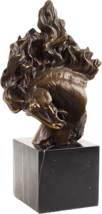 Paardenhoofd - Bronzen Beeld - Paarden Beelden - Gesigneerd met Brons ...