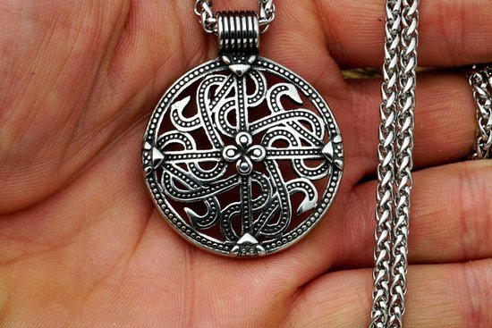 [Two Ravens] Viking schild met Noorse Knopen Hanger - Viking Ketting ...
