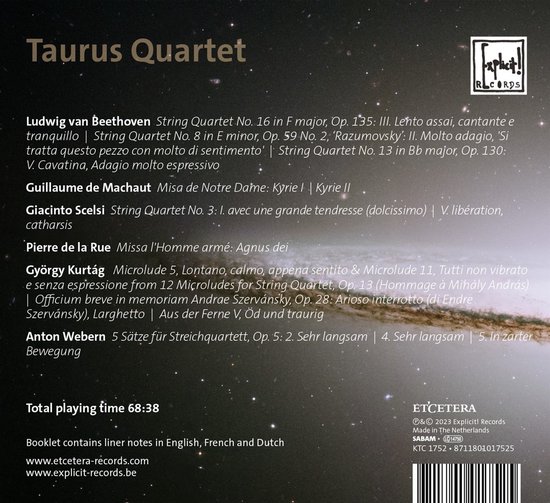 Taurus Quartet - Slow (CD), Taurus Quartet | Muziek | bol