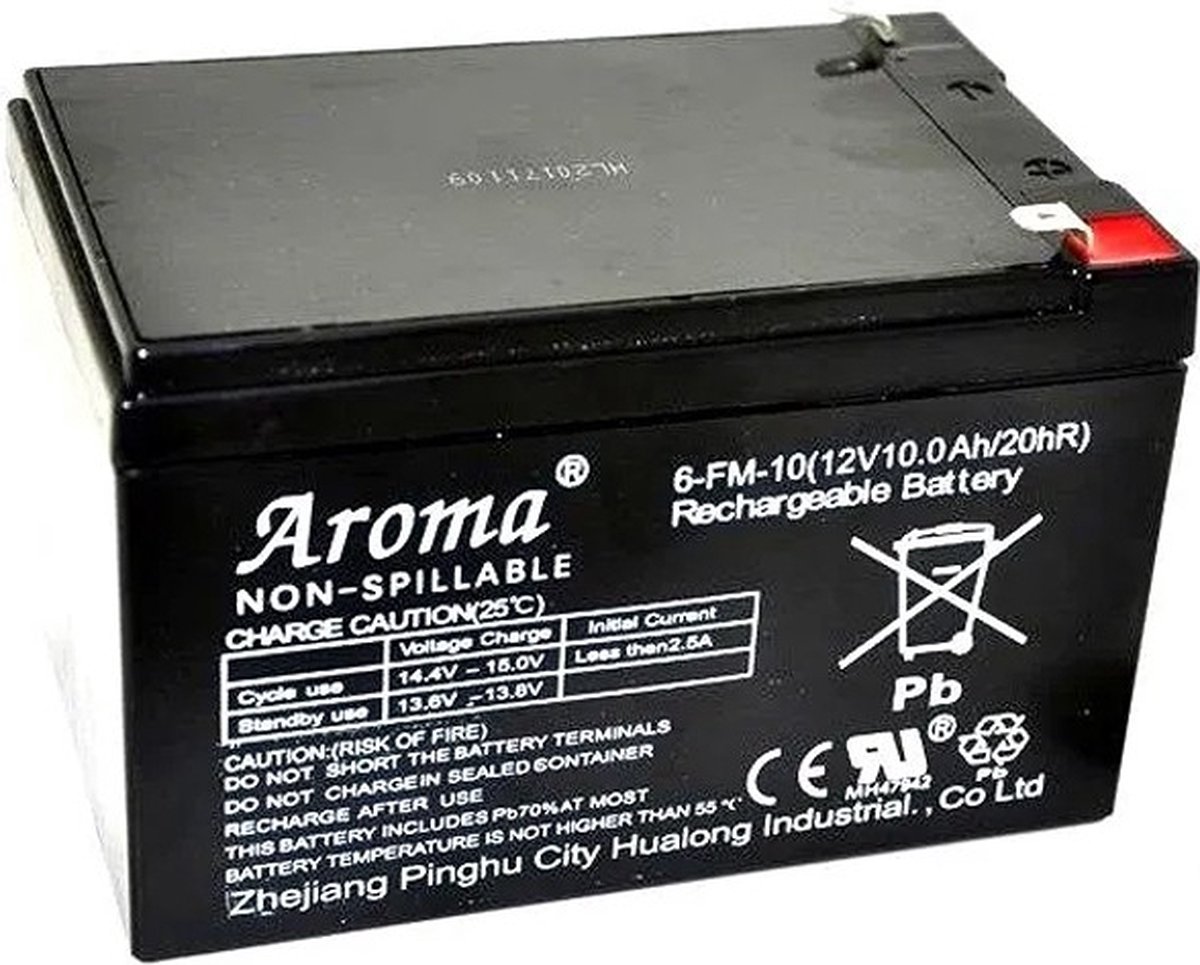 Aroma Lood-Zuur-Accu 12V 10Ah oplaadbare batterij Cyclic/Standby F1 - 4 ...