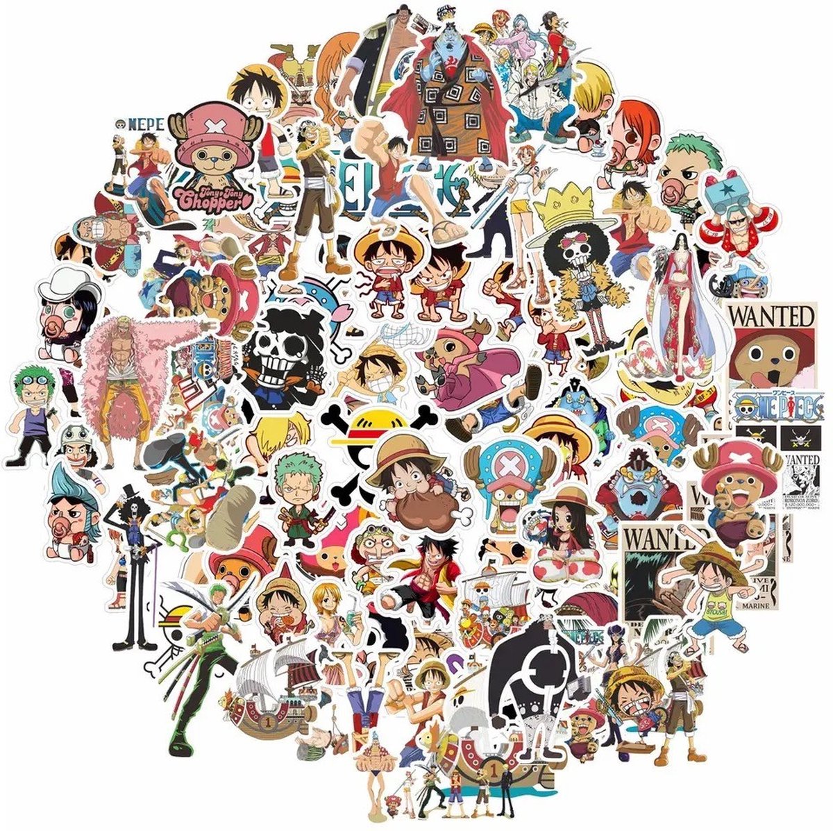 Exclusief One Piece Sticker Pack - 50 Stickers met Onder andere Luffy ...