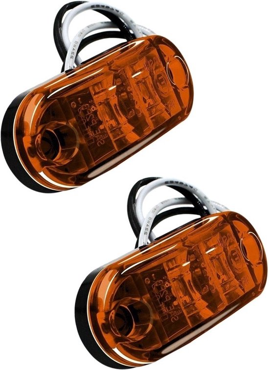 VCTparts led Zijmarkeringslichten Waarschuwing Signaal - Amber Geel / Oranje (set)... | bol