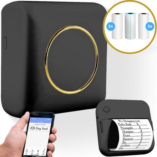 Pixelly® Mini Pocket Printer – Thermische Pocket Printer Zonder Inkt ...