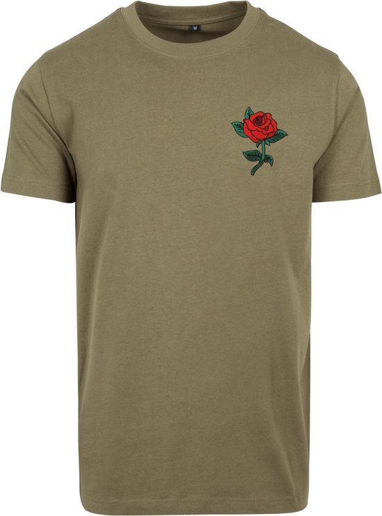 Mister Tee - Rose Heren T-shirt - S - Olijfgroen | bol
