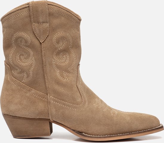 Ann Rocks Cowboylaarzen Beige Leer - Maat 39 | bol