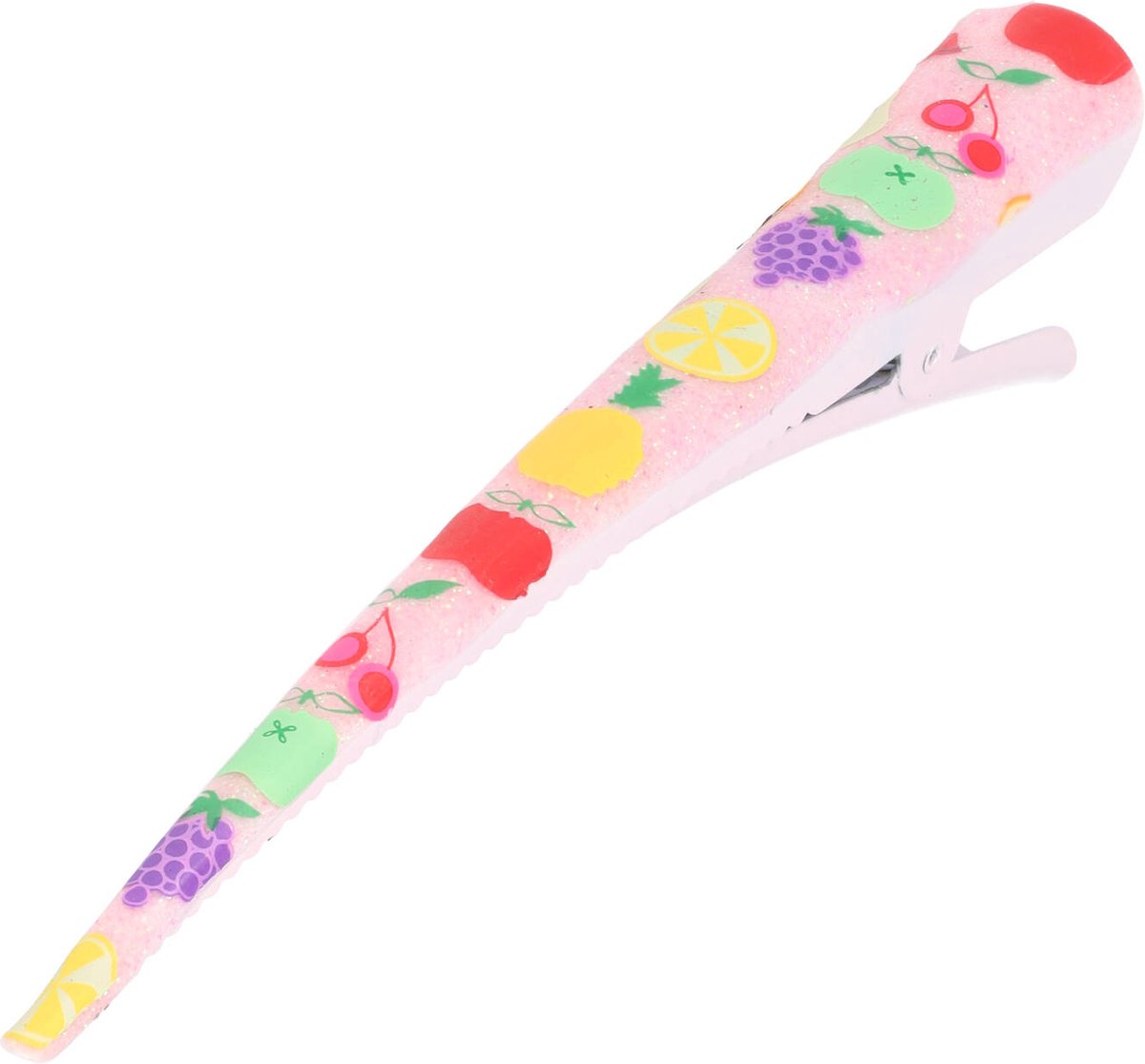 Haarspeld Duckklem Fruit Print 13cm Roze Haarklem Haarclip Haar Klem ...