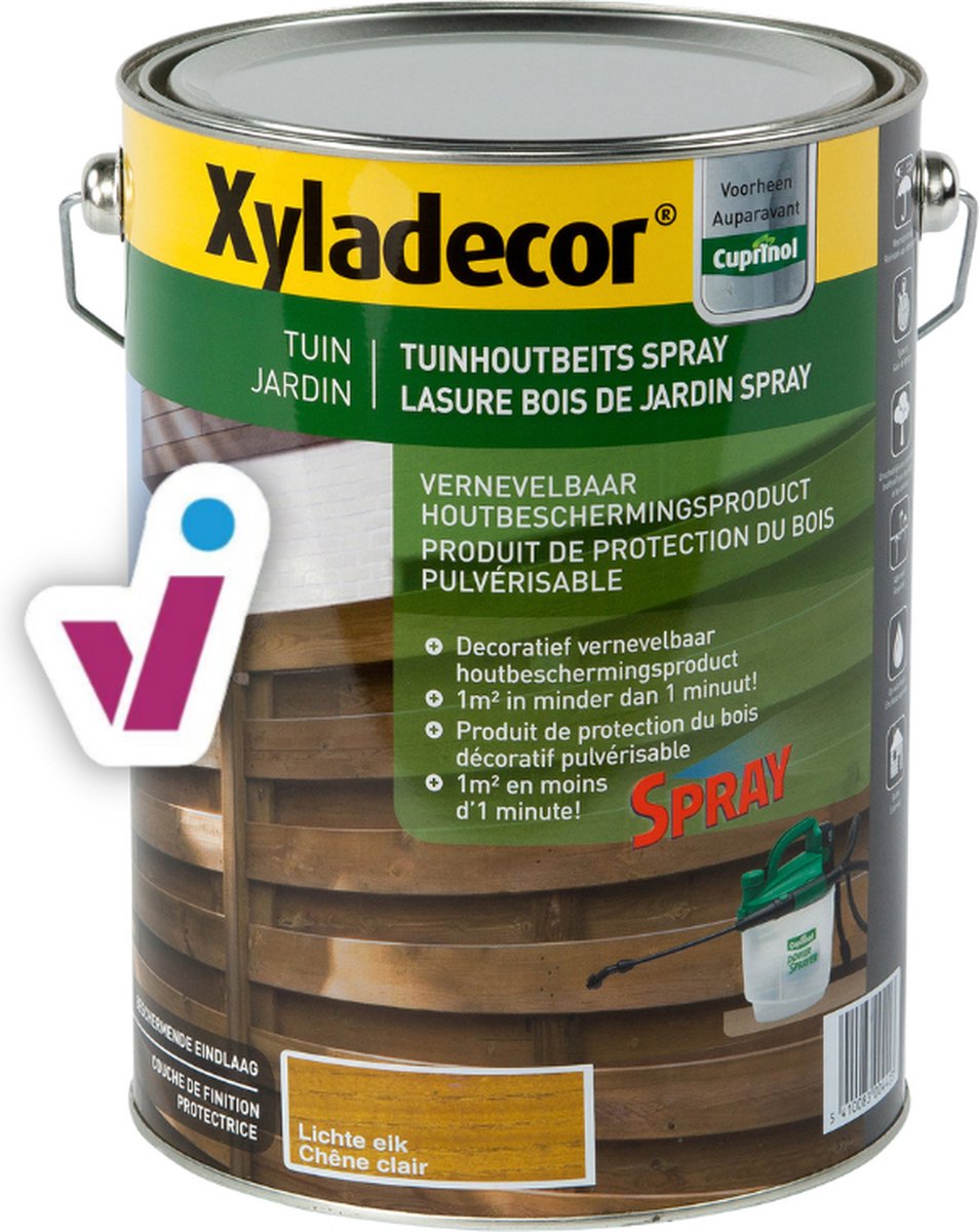 Xyladecor Tuinhoutbeits Spray - Woudgroen - Satin - 5L | bol