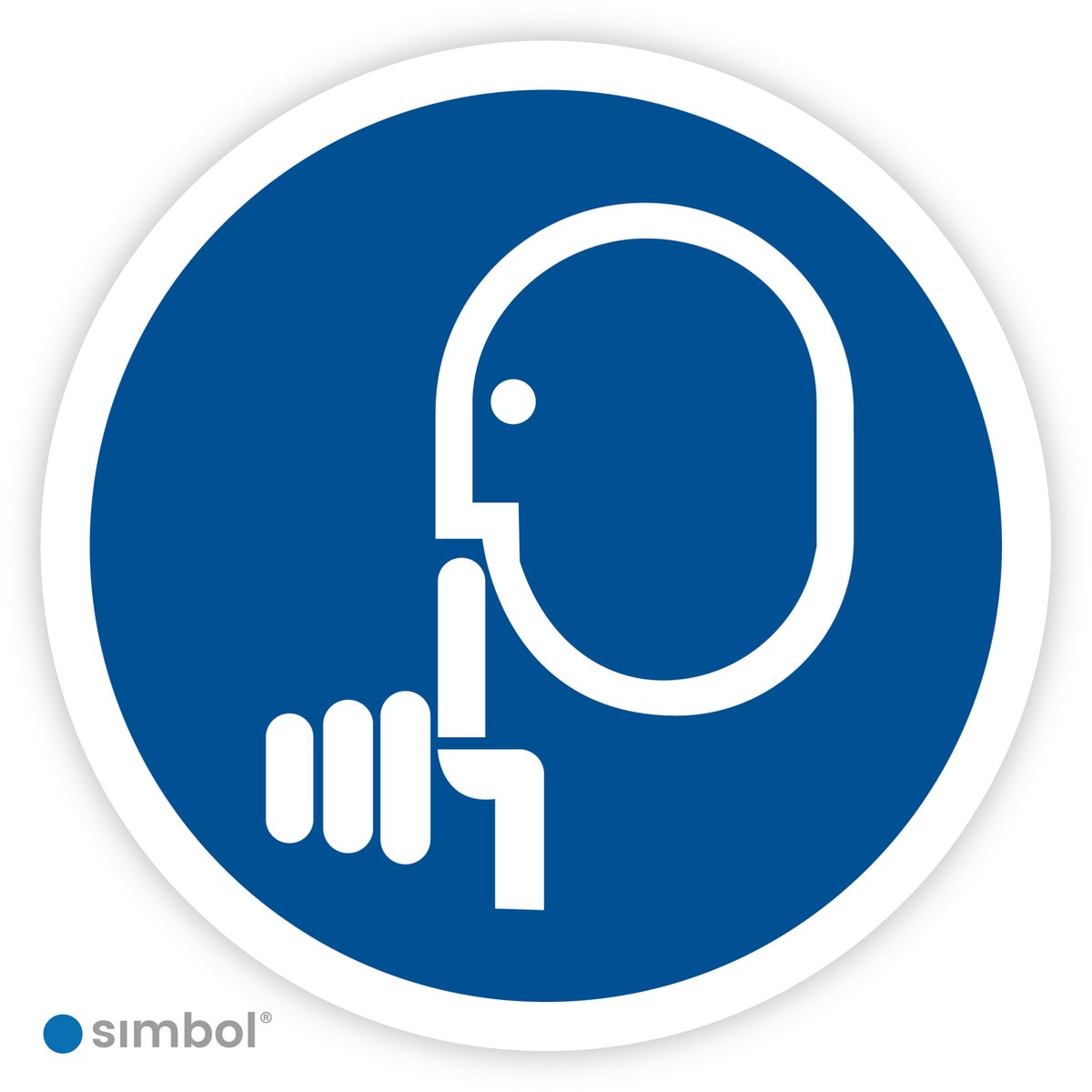 Simbol® - Stickers Stilte graag - Formaat 25 x 25 cm. | bol