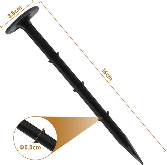 Grondankers 800 Stuks - 16x3.5cm - Roestwerend grondanker Kunststoffen ...