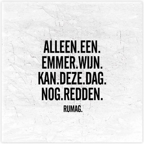 RUMAG Tegeltje - Emmer wijn - Tegeltje met grappige leuke tekst - Kado - Cadeau | bol