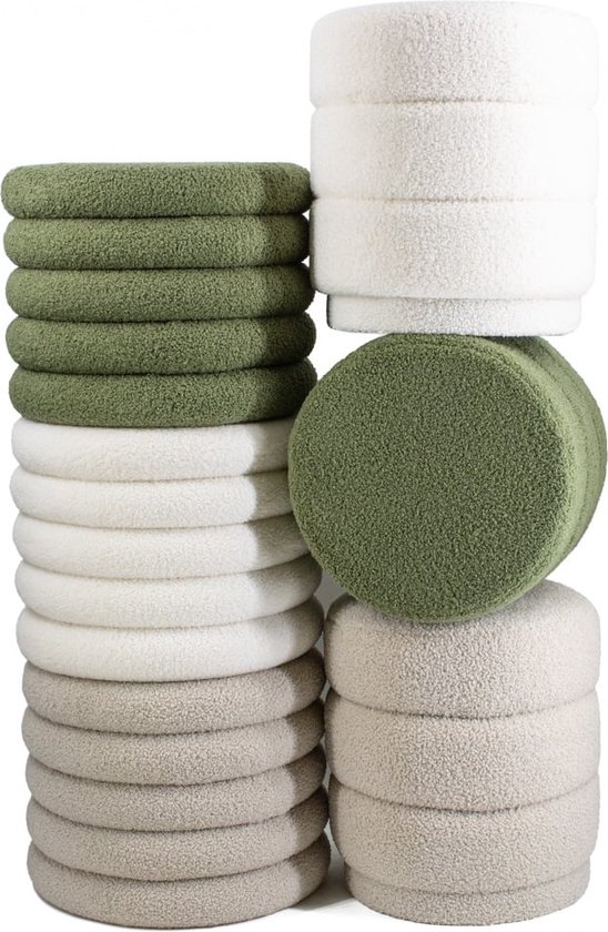 Poef June - Teddy naturel | bol