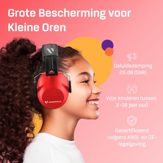Vanderfields Gehoorbescherming Kinderen - Gehoorbeschermers Kinderen - Oorkappen... | bol