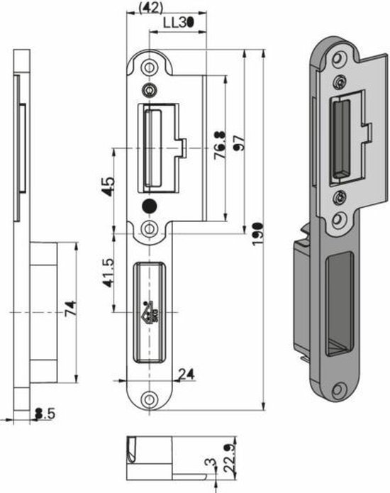 Sluitkom - S2 - S2 hoofddag/nacht korte lip 30 mm t.b.v. nieuwbouw | bol