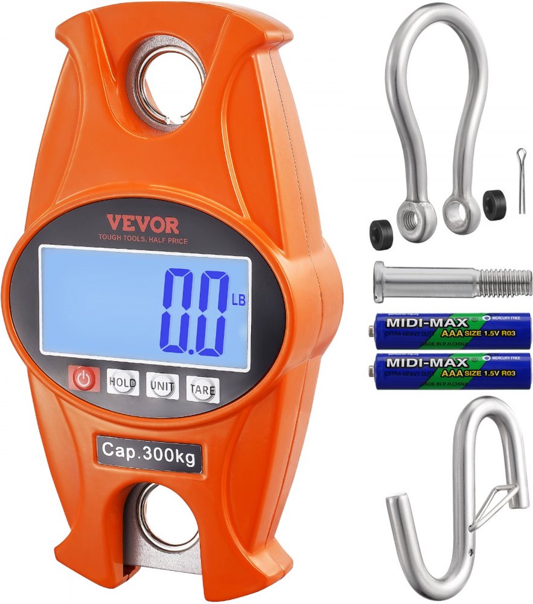 Dakta® Balance à grue 0 à 300 kg Balance numérique suspendue lbs/kg/N ...