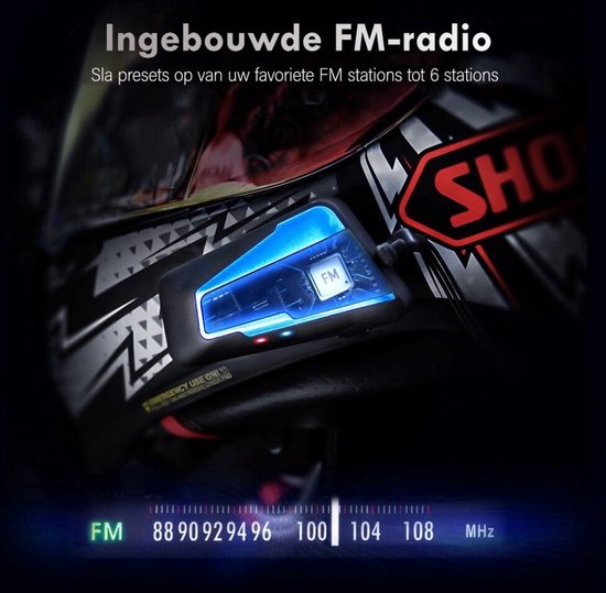 Intercom Motor Helm - Motorhelm Headset Bluetooth - Communicatiesysteem ...