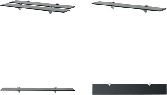 vidaXL Schappen zwevend 2 st 70x10 cm 8 mm glas - Zwevende Plank ...