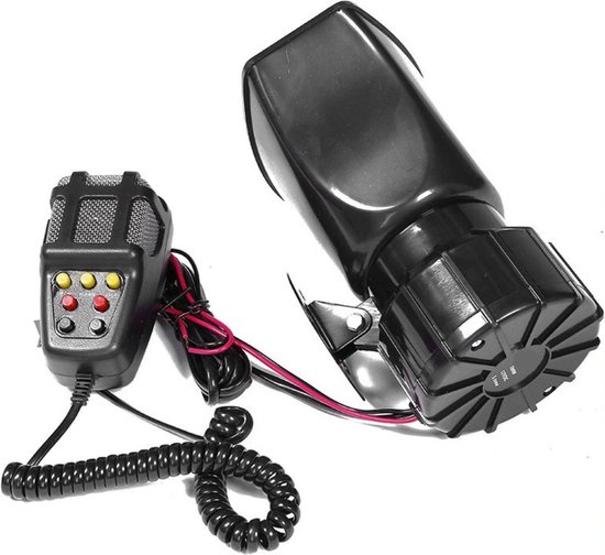 Megafoon met Sirene - Luchthoorn 12 Volt - Auto Toeter - 110 decibel | bol