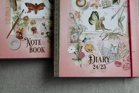 Pimpelmees school diary A5 2024 - 2025 Wonderland - Peach Wingmonkey | bol