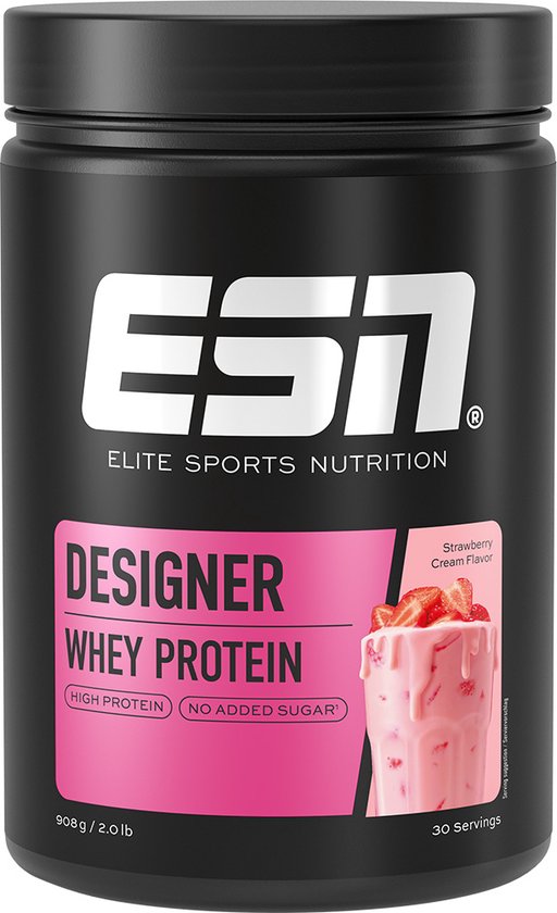 ESN Designer Whey Protein Poeder, Strawberry Cream, 908 g | bol