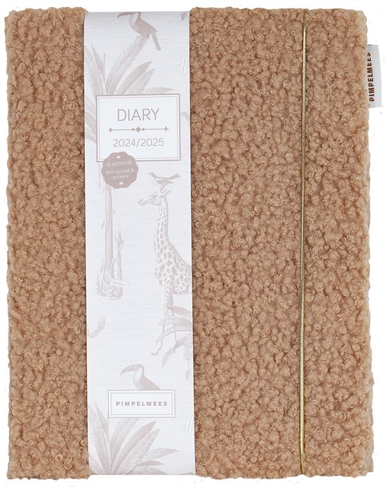 Pimpelmees school diary 2024-2025 Mono Teddy Warm Nude | bol