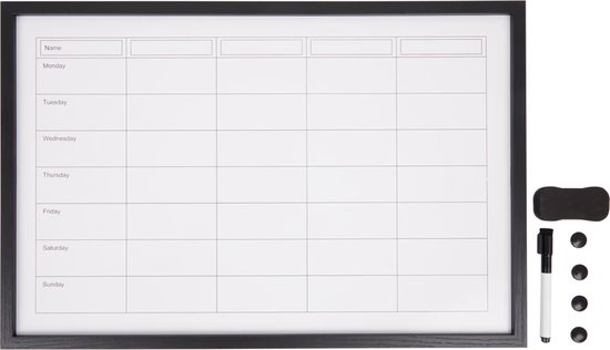 Familieplanner magneetbord - Planbord - 40 x 60 cm - Inclusief stift en ...