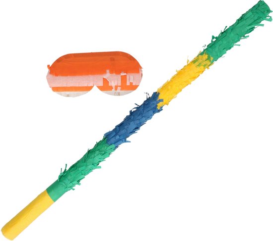 Verjaardag Pinata vlinder - 56 x 52 cm - set met stok en masker | bol
