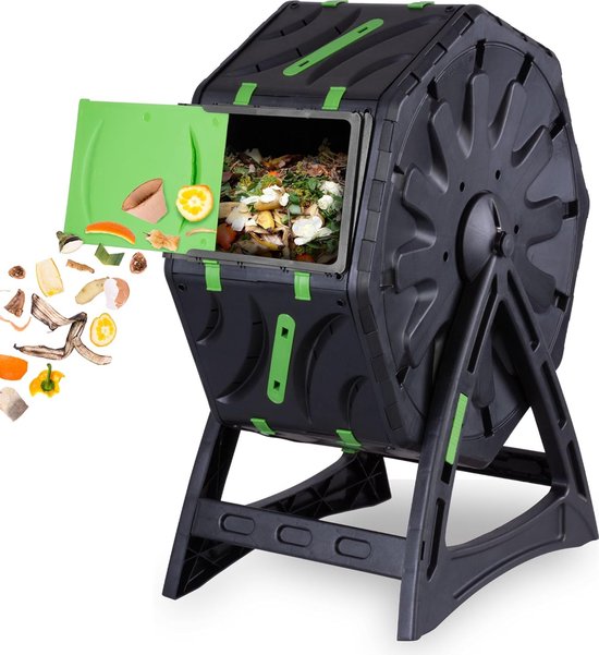 Mini-compostbak voor balkon, 70 liter, kleine compostbak voor in de ...