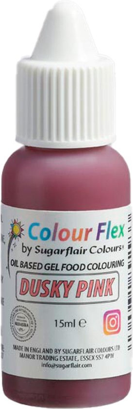 Sugarflair Colourflex Voedingskleurstof op Oliebasis - Dusky Roze - 15 ...