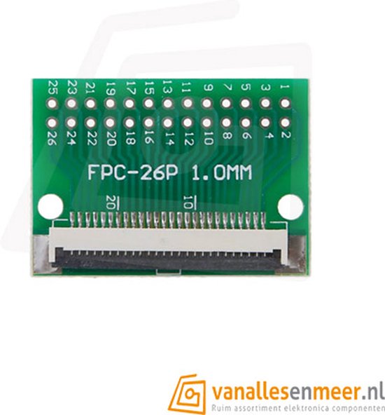 FPC/FFC flat cable PCB 26P 1mm met connector | bol