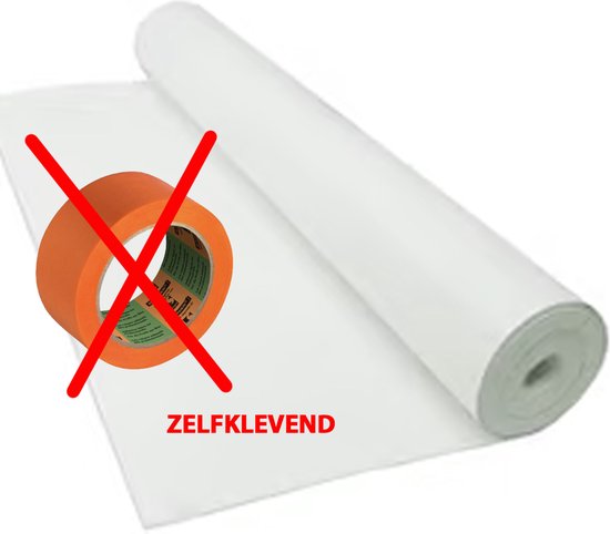 Stucloper zelfklevend 180 grams - 25 mtr op rol - beschermfolie ...