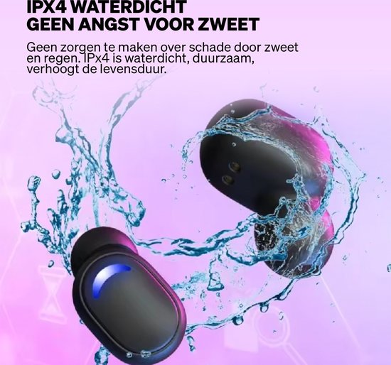 TechCloud E10Pro - Draadloze Oordopjes , Active Noise Cancelling , In-Ear , Zwart ,... | bol