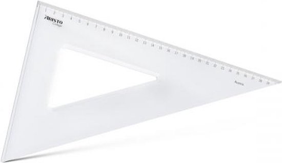 Aristo Tekendriehoek GEOCollege - Schaalverdeling 30cm - 60 graden hoek ...