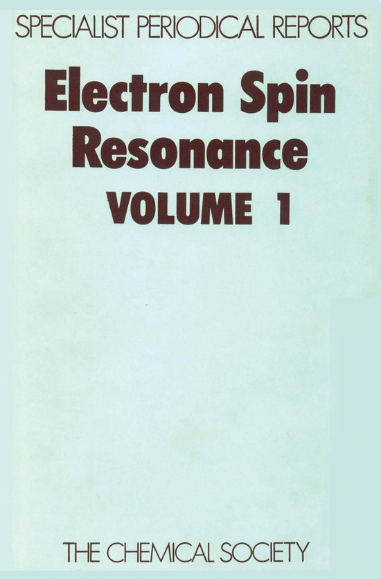 Electron Spin Resonance, Royal society of chemistry | 9780851867519 ...