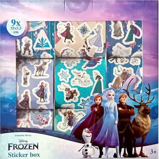 Disney Frozen - Stickerbox - 9 rollen van 35x5,5cm - Stickers ...