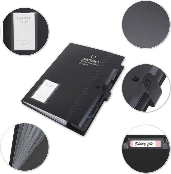 A4-map met vouwvakken, opbergmap, A4, papier, map, kunststof, A4 ...