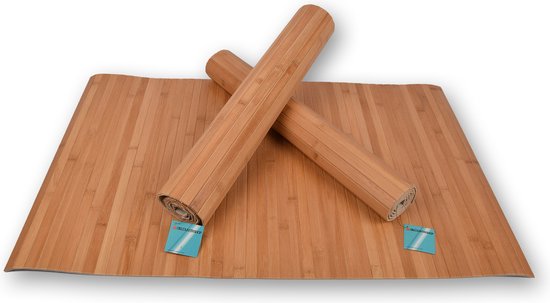 Set van 3 Antislip Douchemat van Bamboe - Lichtbruin | Eco-vriendelijk ...