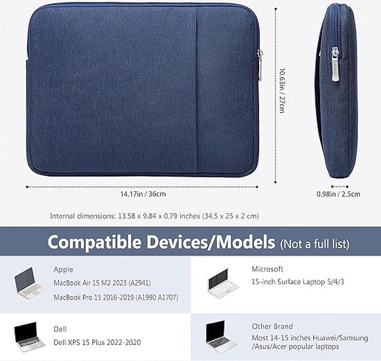 Waterdichte Laptophoes Laptoptas Notebooktas Computer Aktetas Draagtas ...