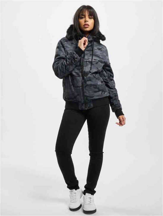 DEF - Camouflage Bomber jacket - XS - Grijs/Multicolours | bol