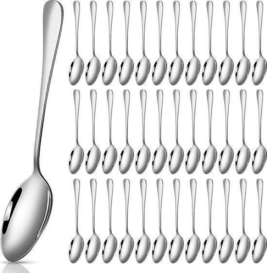 36 stuks theelepels, koffielepels roestvrij staal, latte macchiato ...