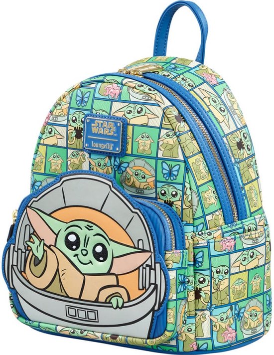 Star Wars: The Mandalorian by Loungefly Backpack Mini Grogu Squares | bol