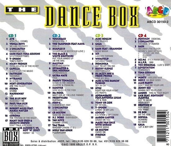 The Dance Box (4-CD), Vengaboys, ATB, Sash, Capella, Gala, Whigfield, 2 ...