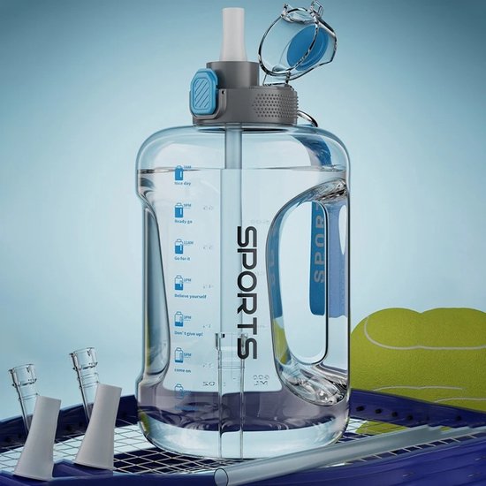 Rakmishop - Waterjug 4 liter - Waterfles met rietje - Wat - Sport ...