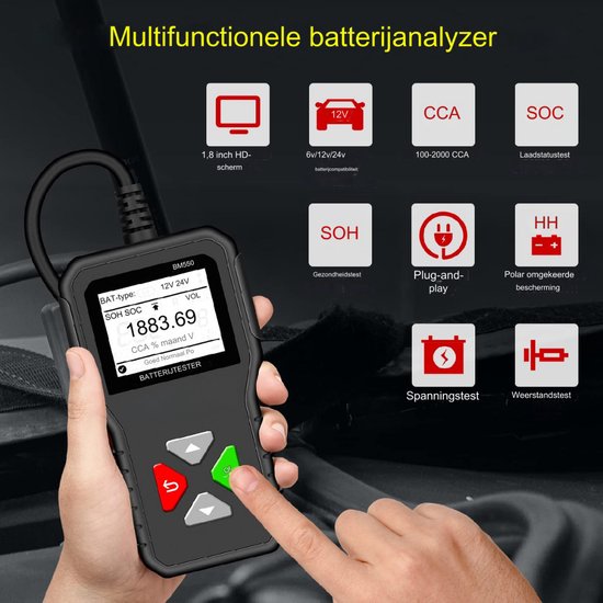 Gratyfied - Accu tester - Accutester - Accu tester 12v voor auto | bol