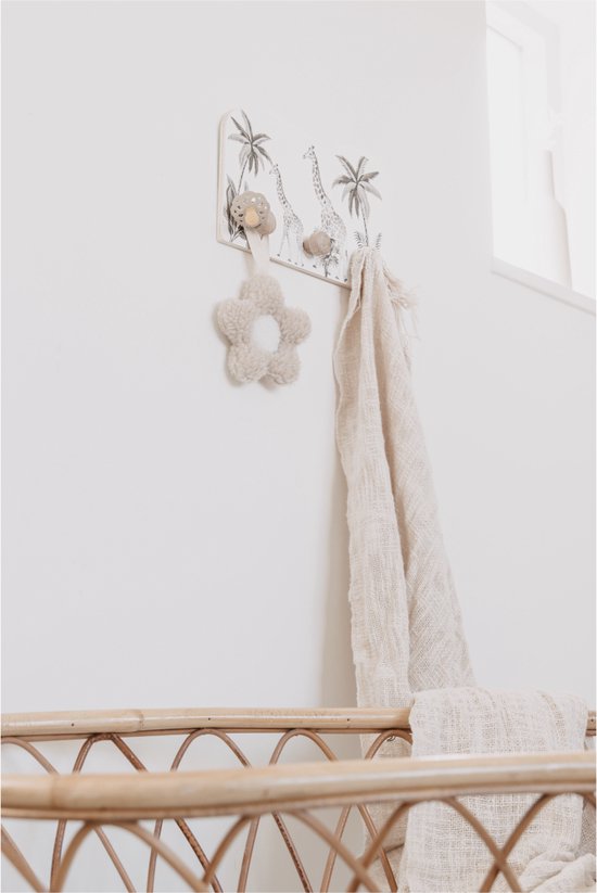 jungle giraffe kapstok kinderkamer - vintage jungle taupe - babykamer ...