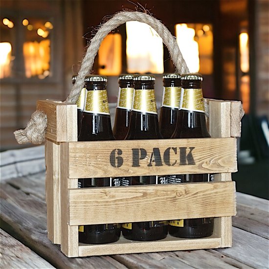 Sfeer7 - houten bierkrat - 6 pack - relatiegeschenk - cadeau - vaderdag ...