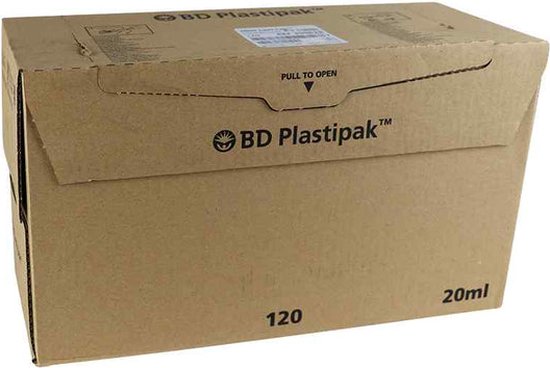 BD Plastipak luer-Lock Injectiespuit 20ml (300629)- 20 x 120 stuks voordeelverpakking | bol