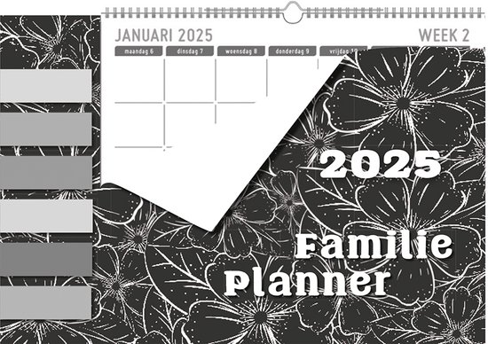 MGPcards - Family Planner XL 2025 - Week begint op maandag - 34 x 24,5 ...